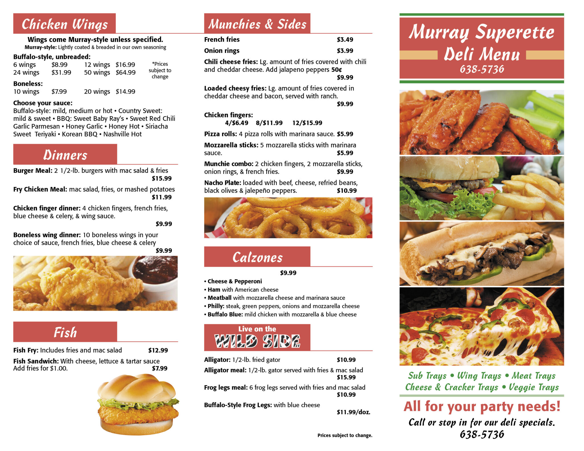 - Murray Superette Menu | Orleans Hub