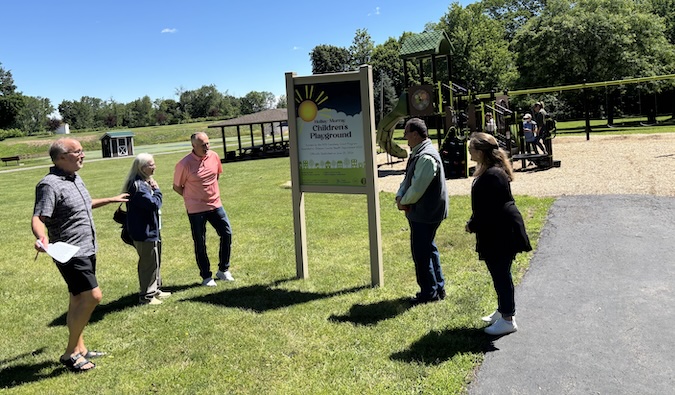 Holley celebrates new playground along canal park trail | Orleans Hub