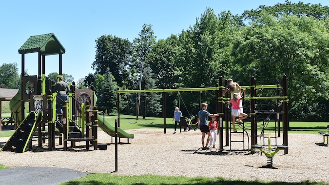 Holley celebrates new playground along canal park trail | Orleans Hub
